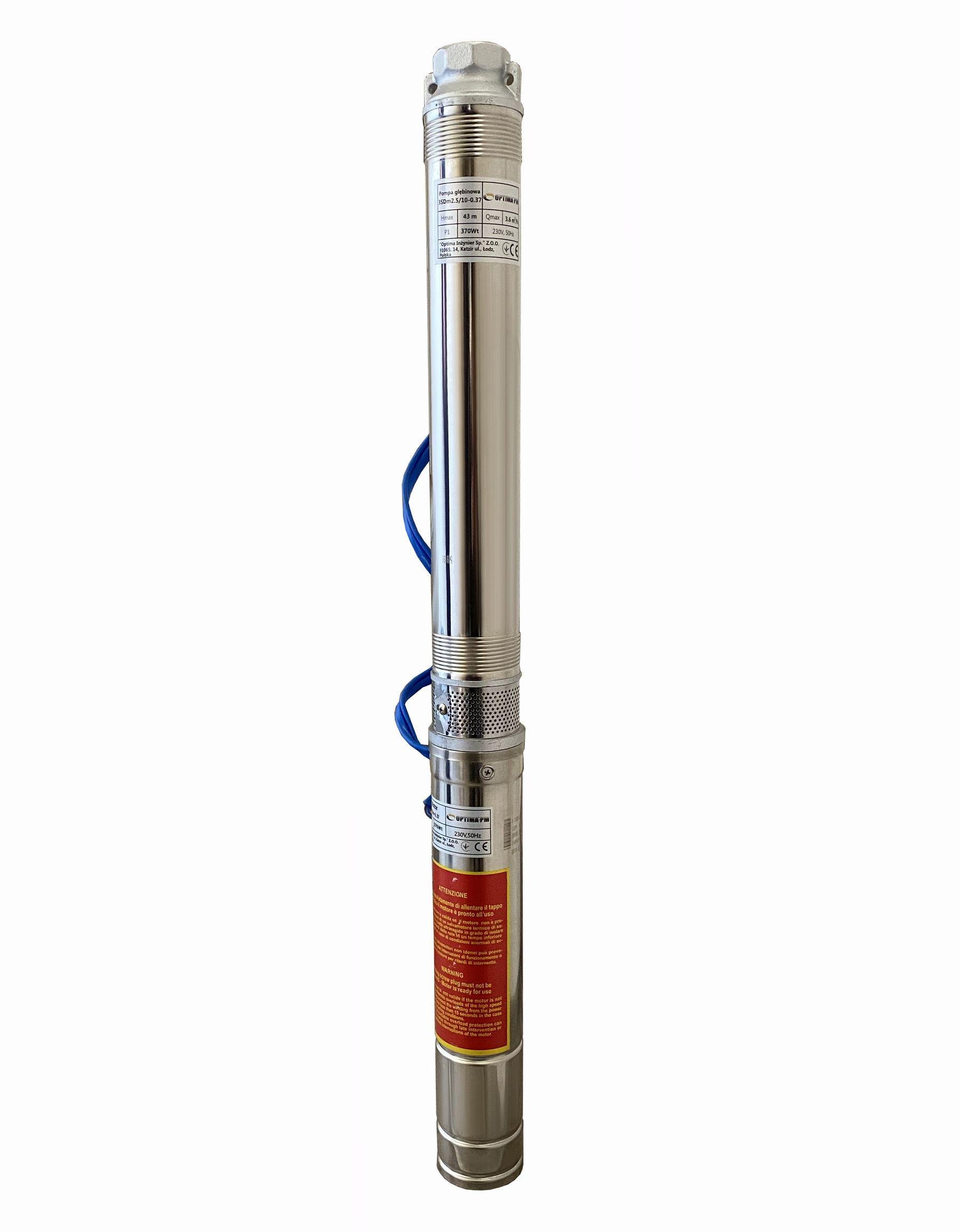 ᐉ Насос скважинный OPTIMA PM 3SDm2.5/10 0.37 кВт 46м с повышенной ...