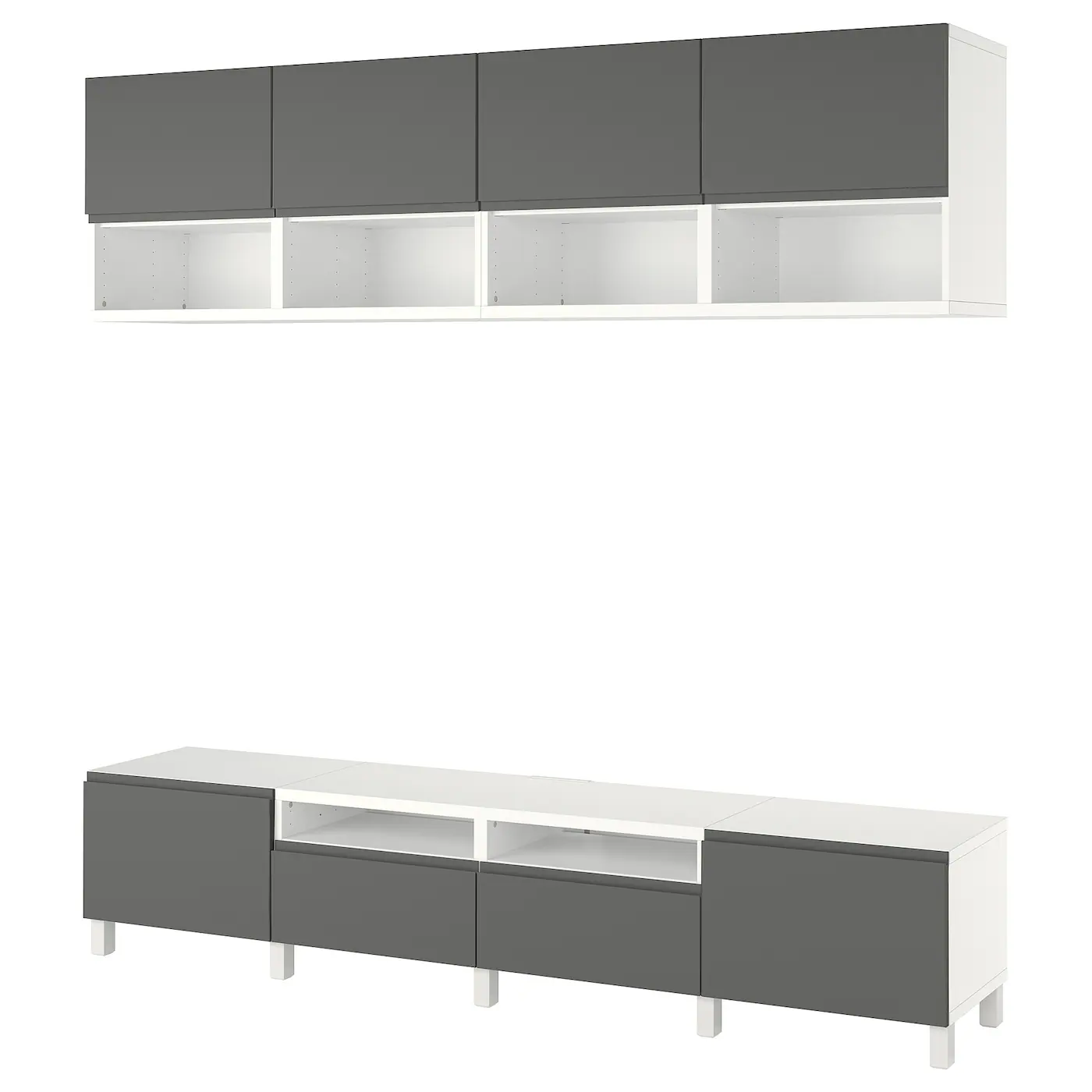 ᐉ Тумба под телевизор IKEA Besta Vasterviken/Stubbarp 240х42х230 см ...