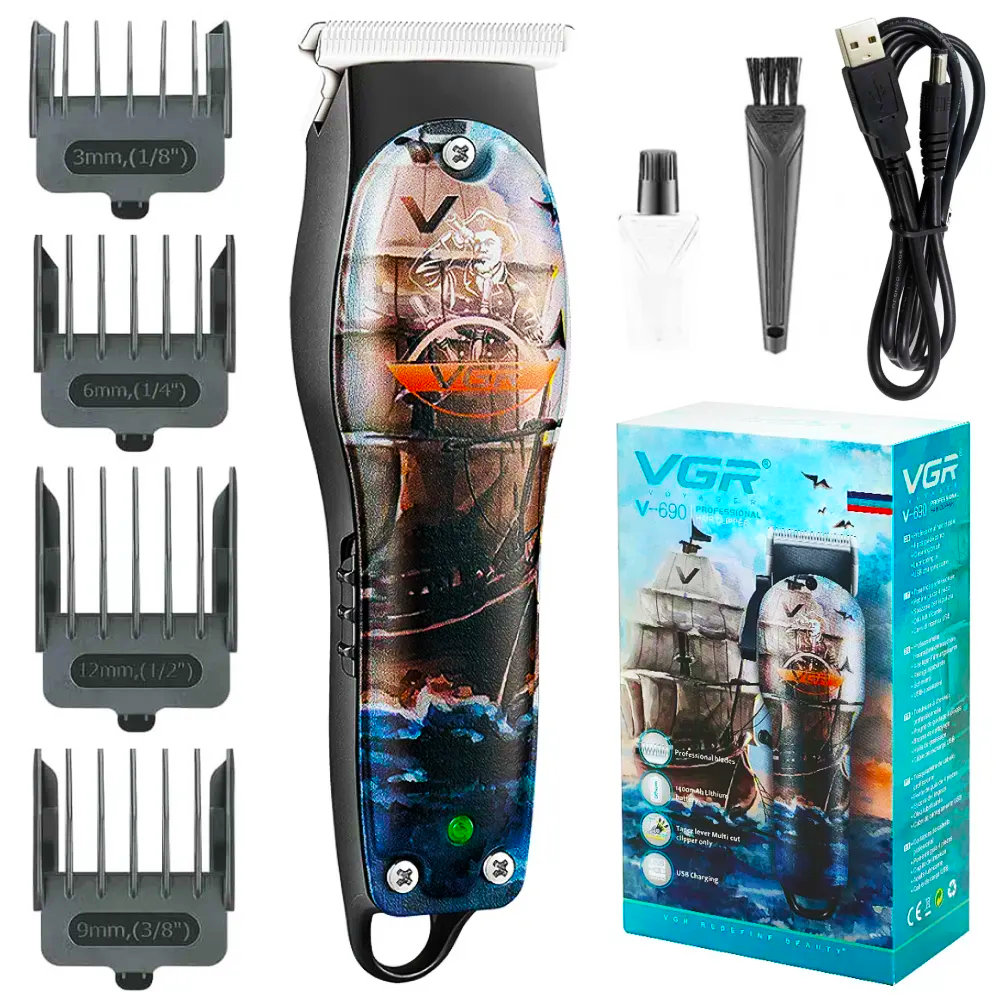 ᐉ Машинка для стрижки волос аккумуляторная + 4 насадки VGR V-690 (25602687) • Купить в Киеве ...