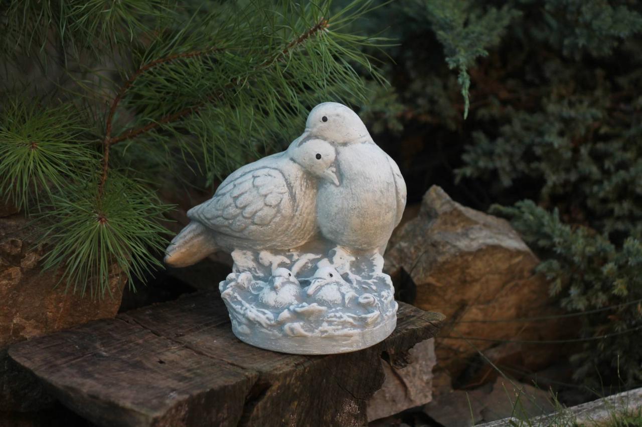 ᐉ Садова фігура статуетка Пара голубів із цементу ручна робота 25 см 213623 • Краща ціна в
