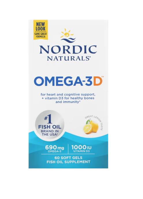 ᐉ Омега 3Д Nordic Naturals с вкусом лимона 345 мг 60 капс. (NOR-01761)
