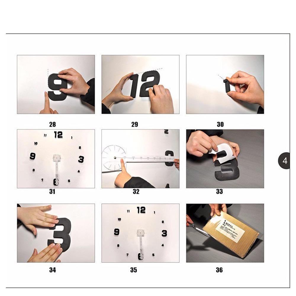 ᐉ Годинник настінний Diy Clock Nw з цифрами Black 0000514 • Краща ціна в Києві Україні