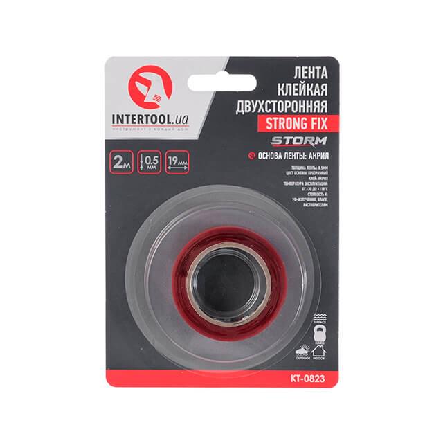 ᐉ Лента клейкая двухсторонняя Storm Intertool STRONG FIX акрил 0,5х19 мм 2 м Прозрачный (KT-0823 ...