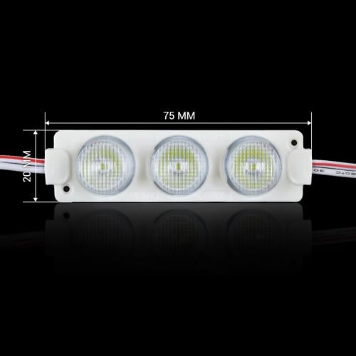 ᐉ Світлодіодний модуль BRT XG6 3030-3 led W 3 W 12 В 7000K лінза 3 бочки • Краща ціна в Києві ...