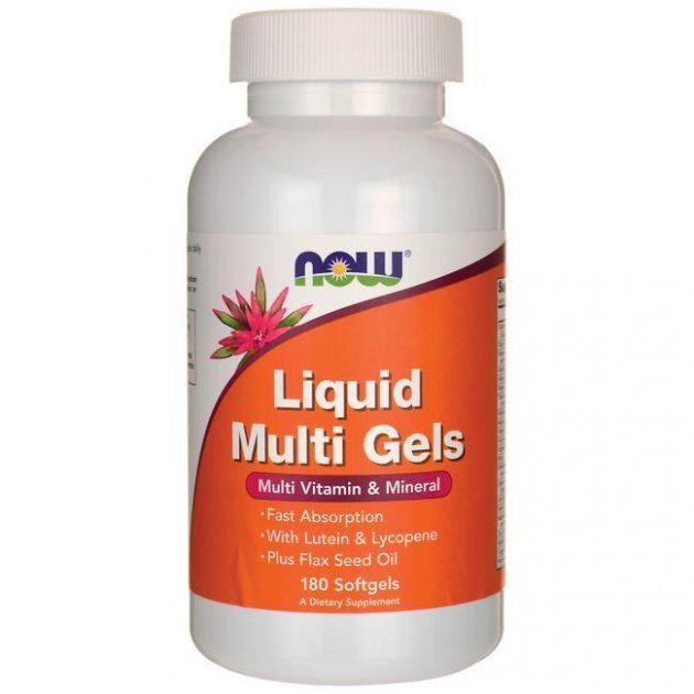 ᐉ Комплекс витаминно-минеральный NOW Foods Liquid Multi Gels 180 Softgels