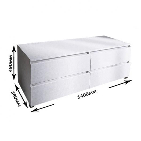 ᐉ Тумба под телевизор Everest ЛТВ 1400 Лайт ЛДСП Нимфея альба • Купить в Киеве Украине • Лучшая