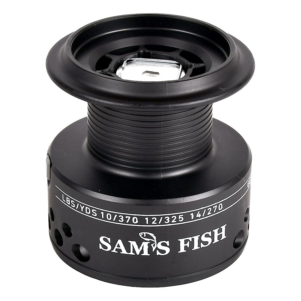 ᐉ Котушка з бейтранером Sam's Fish Mirror Carp 5000 та 2 шпулями Чорний ...