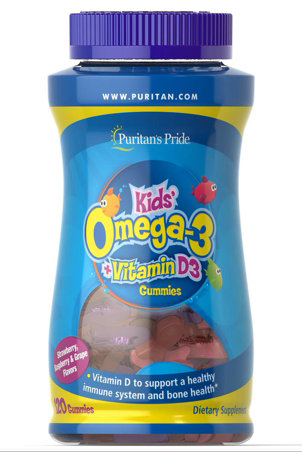 ᐉ Омега-3 Puritan's Pride Children's Omega 3 DHA & D3 Gummies 120 гаммиес • Купить в Киеве ...