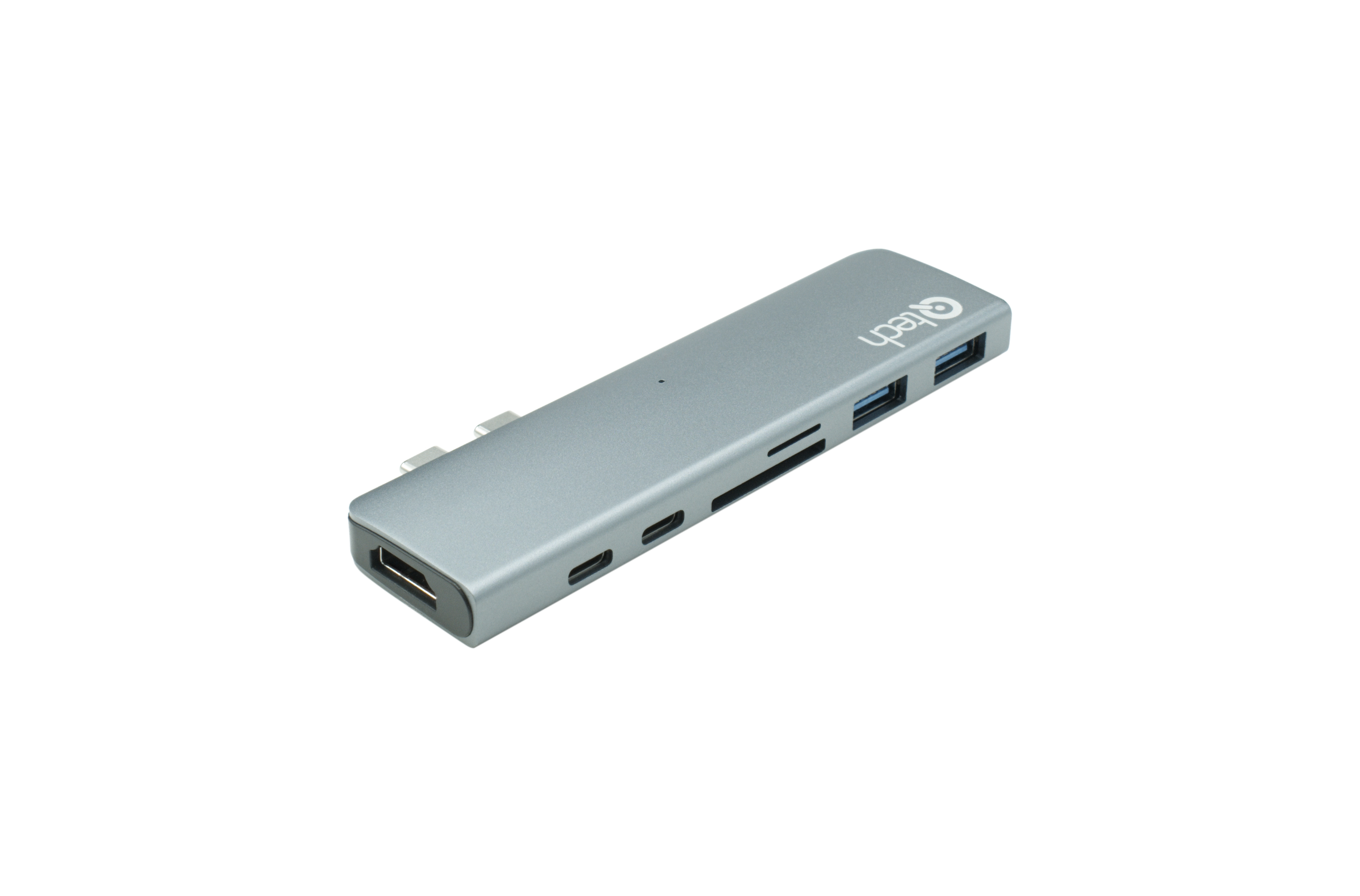 ᐉ USB-хаб Qitech Aluminum Type-C Space Grey (Hub1)