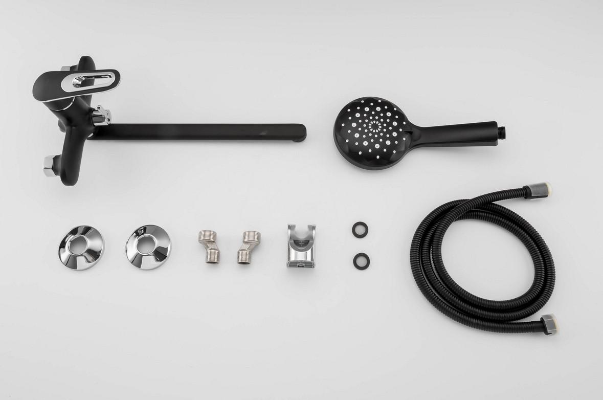 ᐉ Смеситель для ванны Frap H49 F2249-6 Черный/Хром • Купить в Киеве, Украине • Лучшая цена в ...