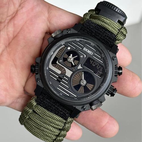 ᐉ Часы наручные Skmei 2202AG Compass с термометром и кресалом Black ...