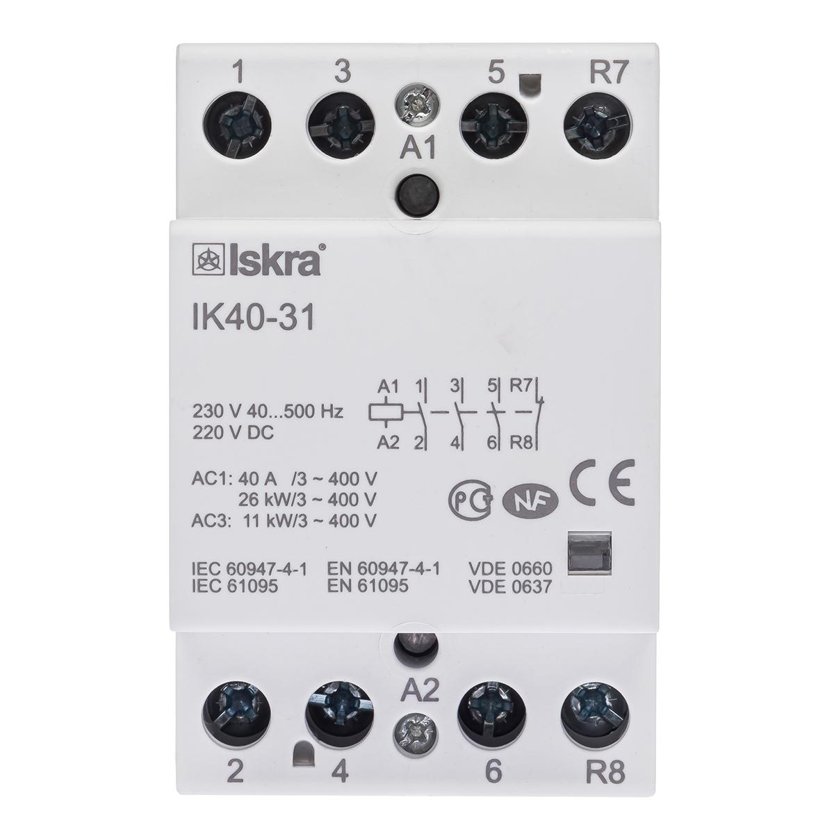 ᐉ Контактор Iskra IK40-31 220/240 В 50/60 Гц (30045086000) • Краща ціна ...