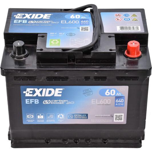 ᐉ Акумулятор EXIDE EFB R EN640 60 Ah-12 V 242х175х190 мм (EL600) • Краща ціна в Києві, Україні ...