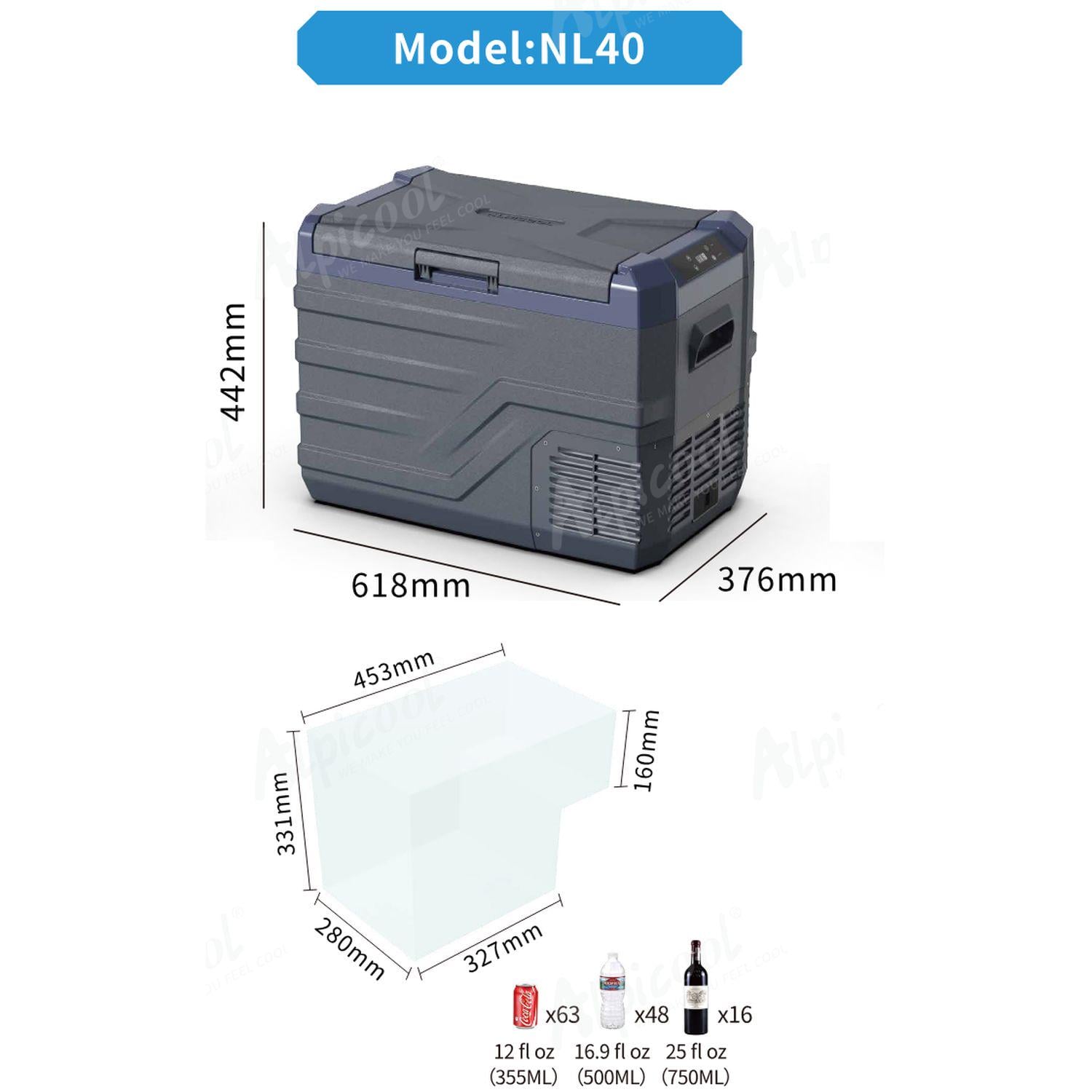ᐉ Автохолодильник компресорний ALPICOOL NL40 LG Compressor (NL40LGP ...
