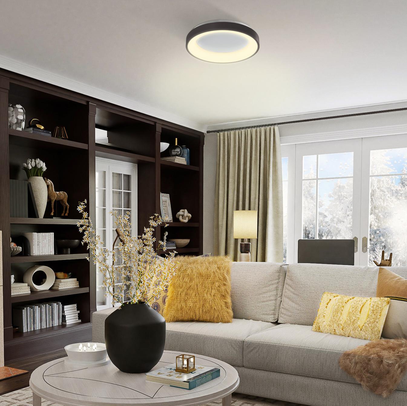 ᐉ Настенно-потолочный LED-светильник VIDEX Smart EDGE-RC 72W Black (VLE ...