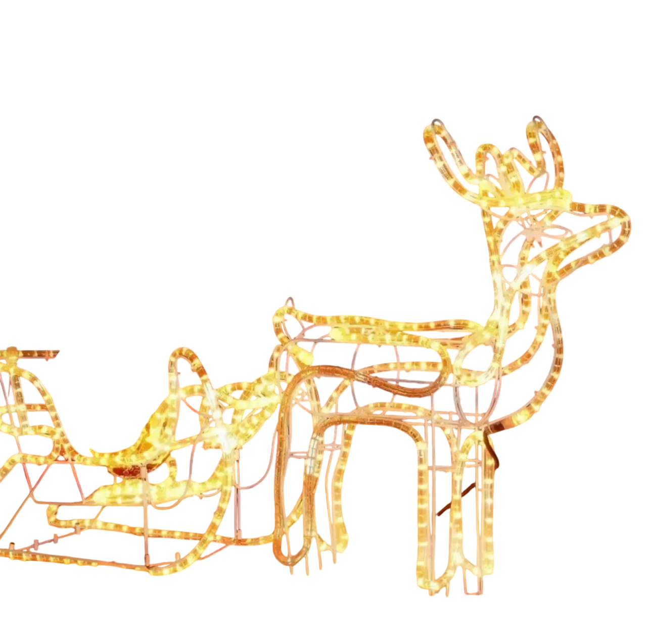 ᐉ Олень уличный новогодний с санями шнур 230-240V 50Hz IP65 с тепло ...