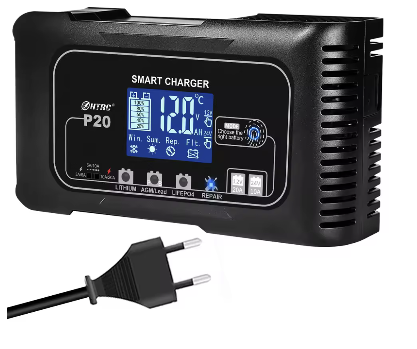 ᐉ Зарядное устройство HTRC P20 20A 12V/24V для LiFePO4 AGM и GEL ...