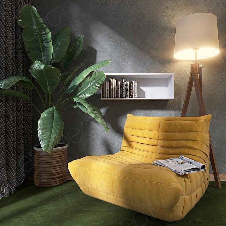 ᐉ Полиця навісна Everest Лайт ПЛН 2 ЛДСП Німфея альба • Краща ціна в Києві Україні • Купити в