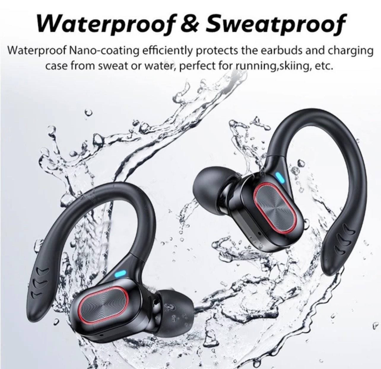 ᐉ Наушники беспроводные спортивные TWS S730 с креплением за ухо Черный ...