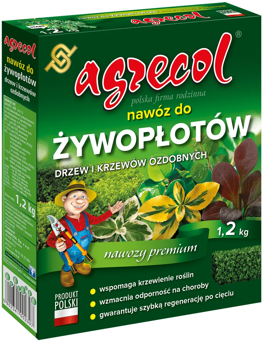 ᐉ Удобрение комплексное для живой изгороди Agrecol NPK 9.8.12 12 кг (230)