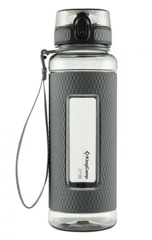 Пляшка для води KingCamp Silicon Tritan Bottle 1 л Medium grey • Краща ...
