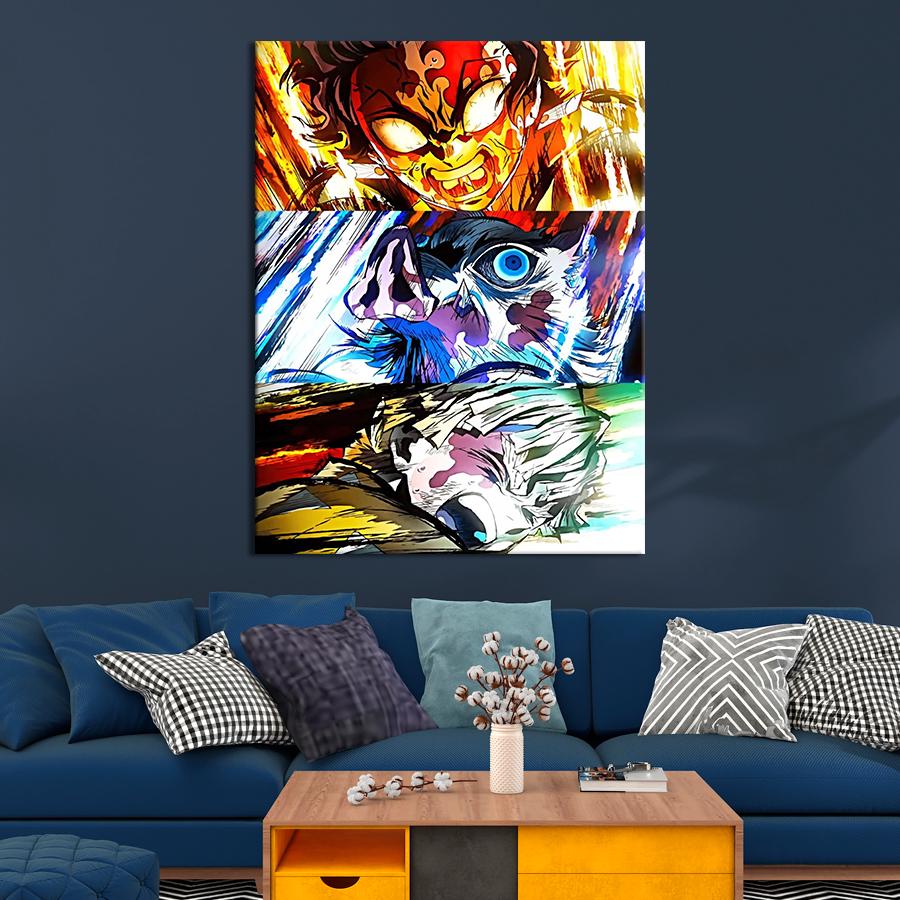 ᐉ Настенний декор Культовые персонажи аниме Клинок рассекающий демонов 80x60 см (YA-111 ...