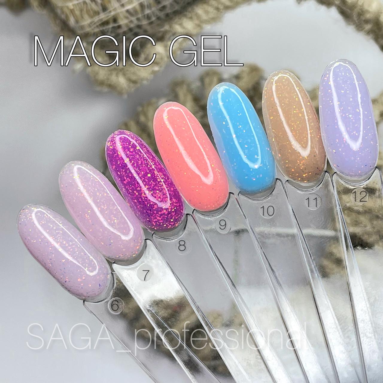 ᐉ Гель для нарощування Saga Builder Magic Gel з різнобарвною поталлю ...