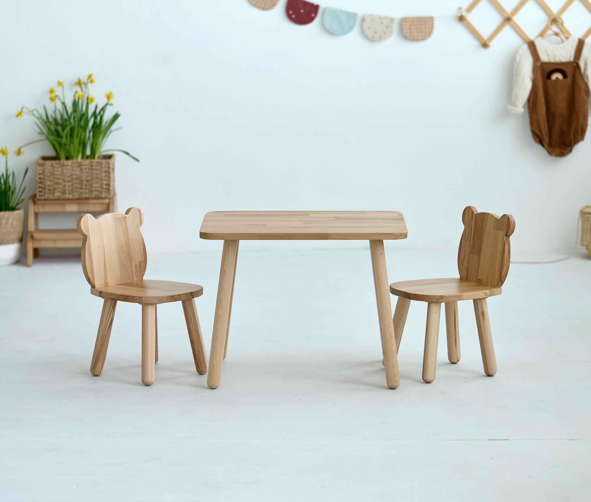 ᐉ Детский столик и 2 стульчика Bear Tatoy для детей 2-4 лет Бежевый • Купить в Киеве, Украине ...