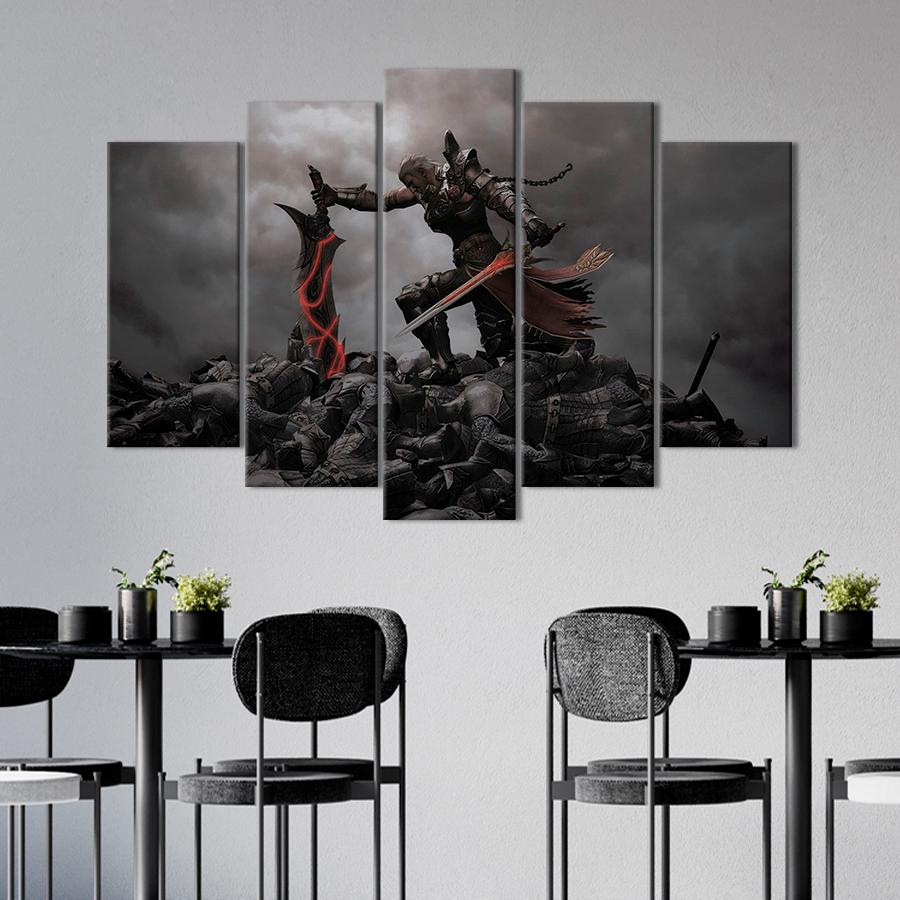 ᐉ Настенний декор Воин с магическим оружием 187x119 см (A134-5)