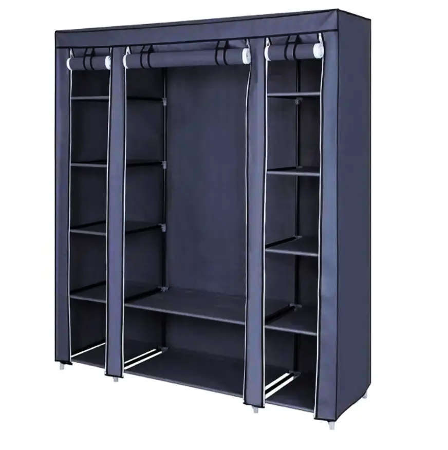 ᐉ Шафа тканинна складана Storage Wardrobe 68150 на 3 секції 130x45x175 см 22661501 • Краща