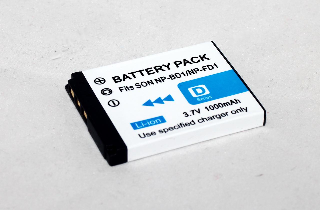 ᐉ Аккумулятор NP-BD1 NP-FD1 аналог для фотоаппаратов Sony 1000 ma