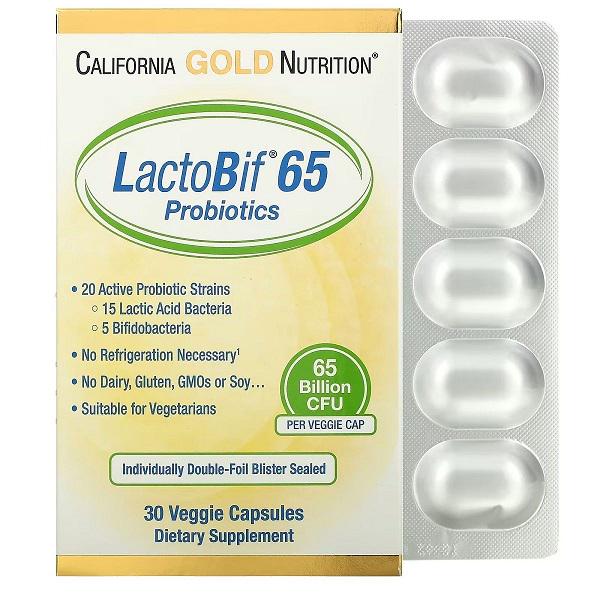 ᐉ Пробиотик California Gold Nutrition LactoBif 65 Probiotics 65 Billion ...