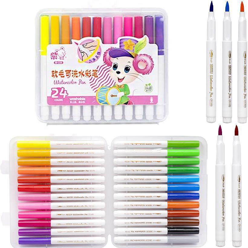 ᐉ Фломастери дитячі Water color pen 228-24 24 кольори (RLT55066 ...