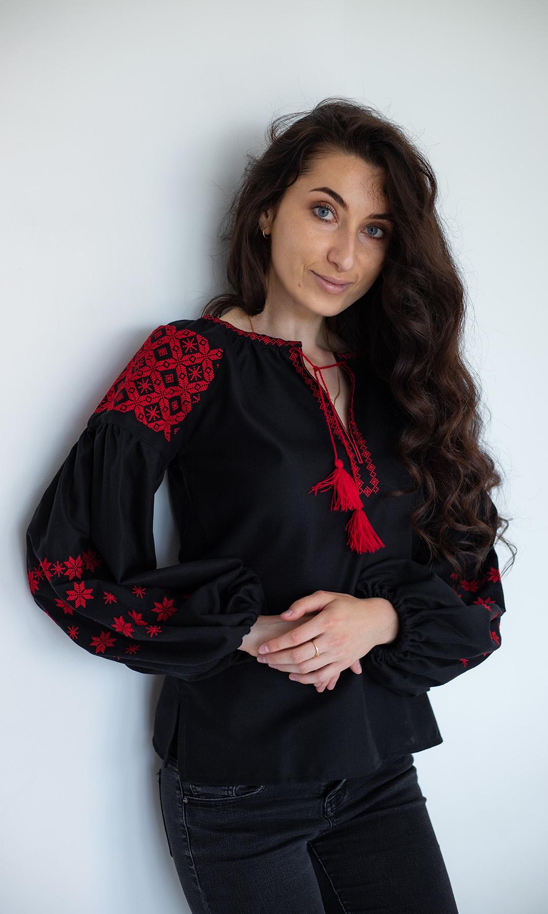 ᐉ Вишиванка жіноча Вишиваночка р. 48 Чорний (235-2) • Краща ціна в ...