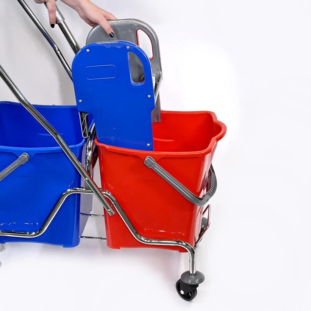 ᐉ Візок на колесах для прибирання на 2 відра з віджимом 25 л (MPA101) • Краща ціна в Києві ...