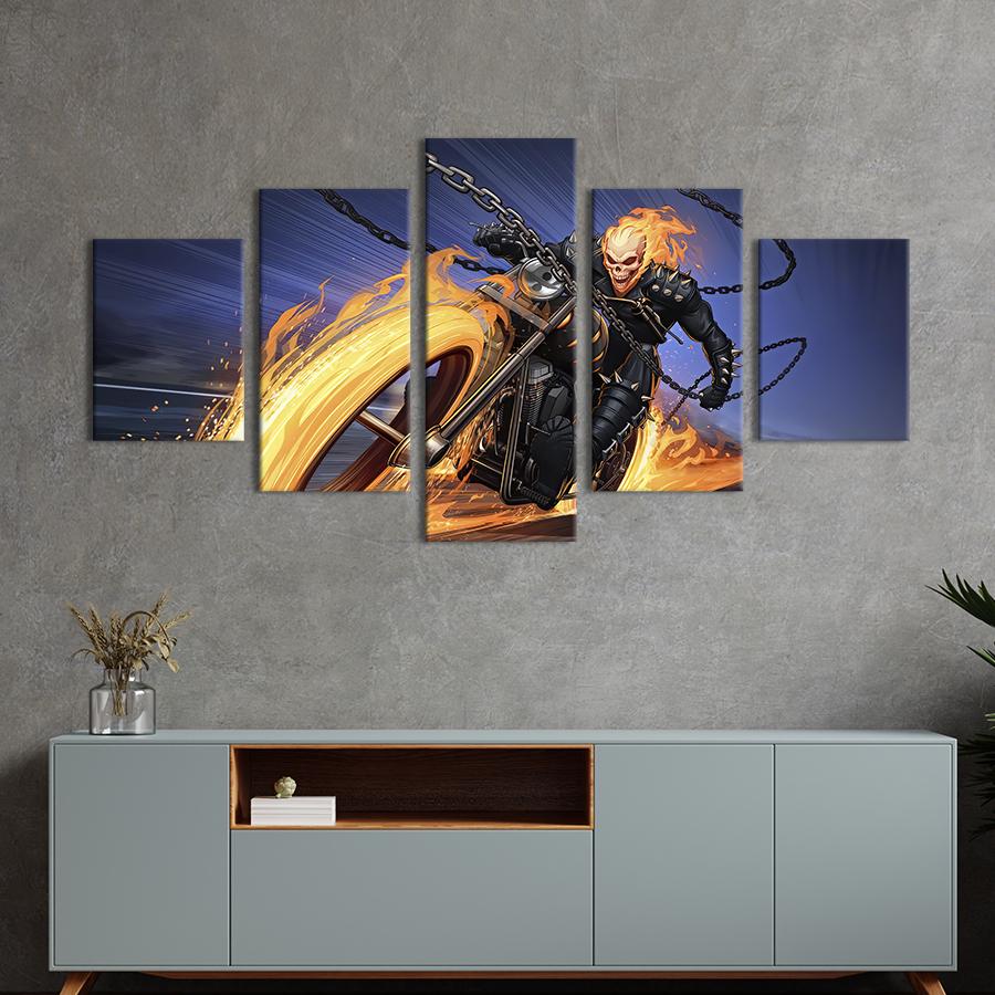 ᐉ Модульна картина з 5 частин Персонаж Marvel Comics Ghostly Racer ...