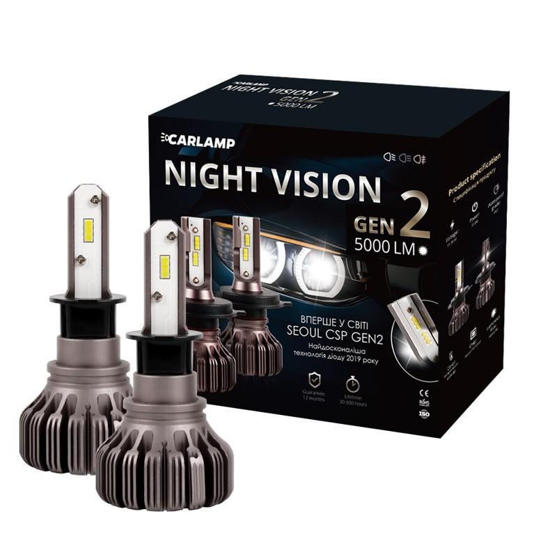 ᐉ Автолампы светодиодные Carlamp H3 Night Vision Gen2 Led 5000 Lm 5500 ...