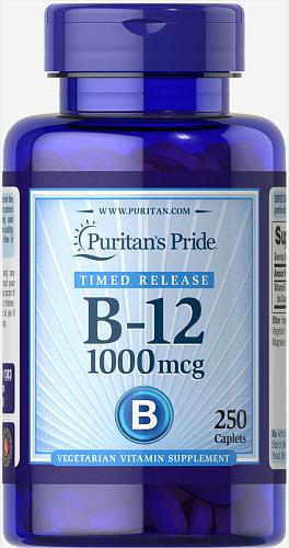 ᐉ Витамин B12 Puritan's Pride Vitamin B-12 1000 mcg 250 Caplets