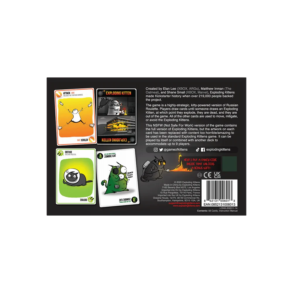 ᐉ Настольная игра Exploding Kittens NSFW Deck на английском (1932713533 ...