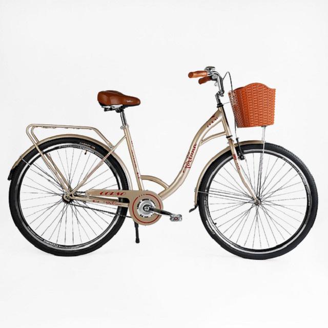 ᐉ Велосипед городской Corso Fortuna с корзиной и багажником 28" 20 ...