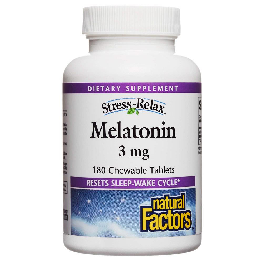 ᐉ Мелатонин для сна Natural Factors Stress-Relax Melatonin 3 мг 180 ...