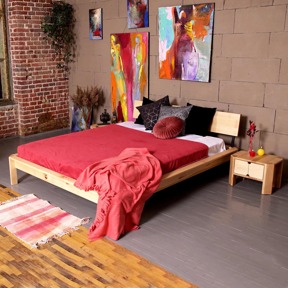 ᐉ Кровать двуспальная Woodman Loft из массива дерева без матраса ...
