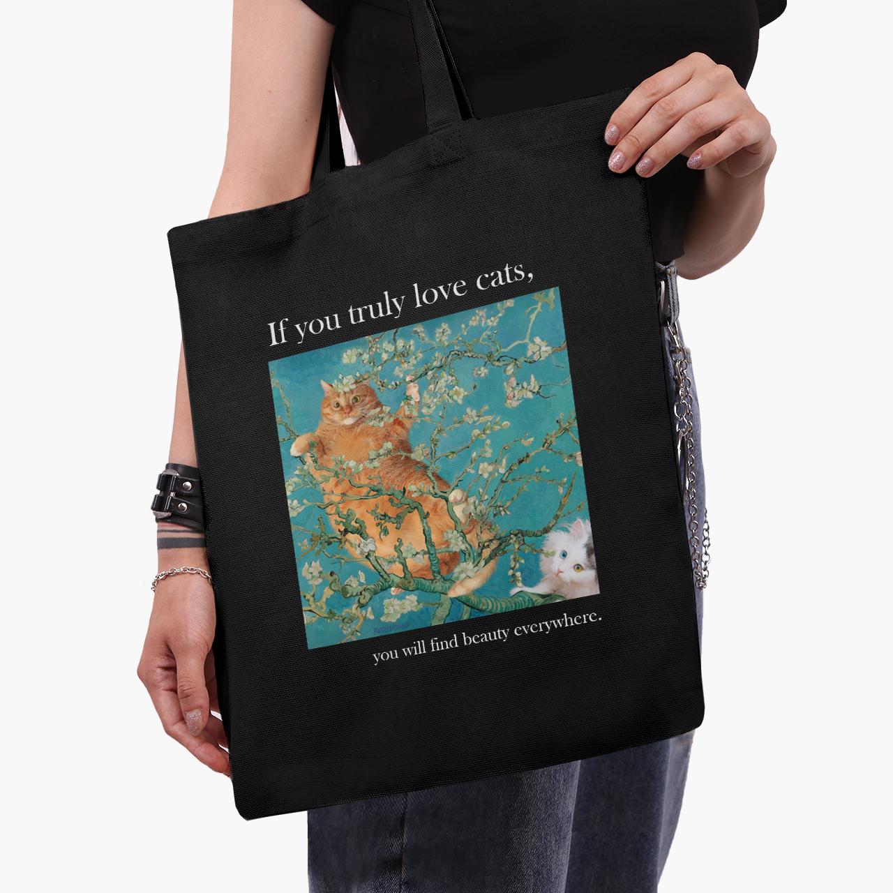 ᐉ Еко сумка шоппер Vincent van Gogh Cat 41x35 см Чорний (9227-2963-BK ...