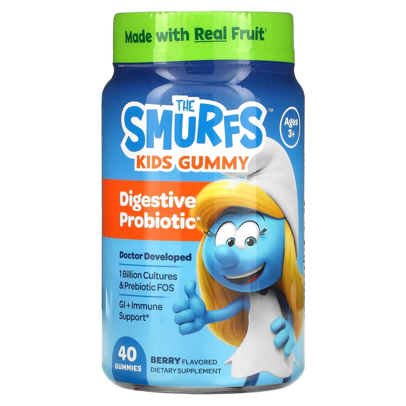 ᐉ Пробіотики для дітей The Smurfs Kids Gummy Digestive Probiotic Ages 3 ...