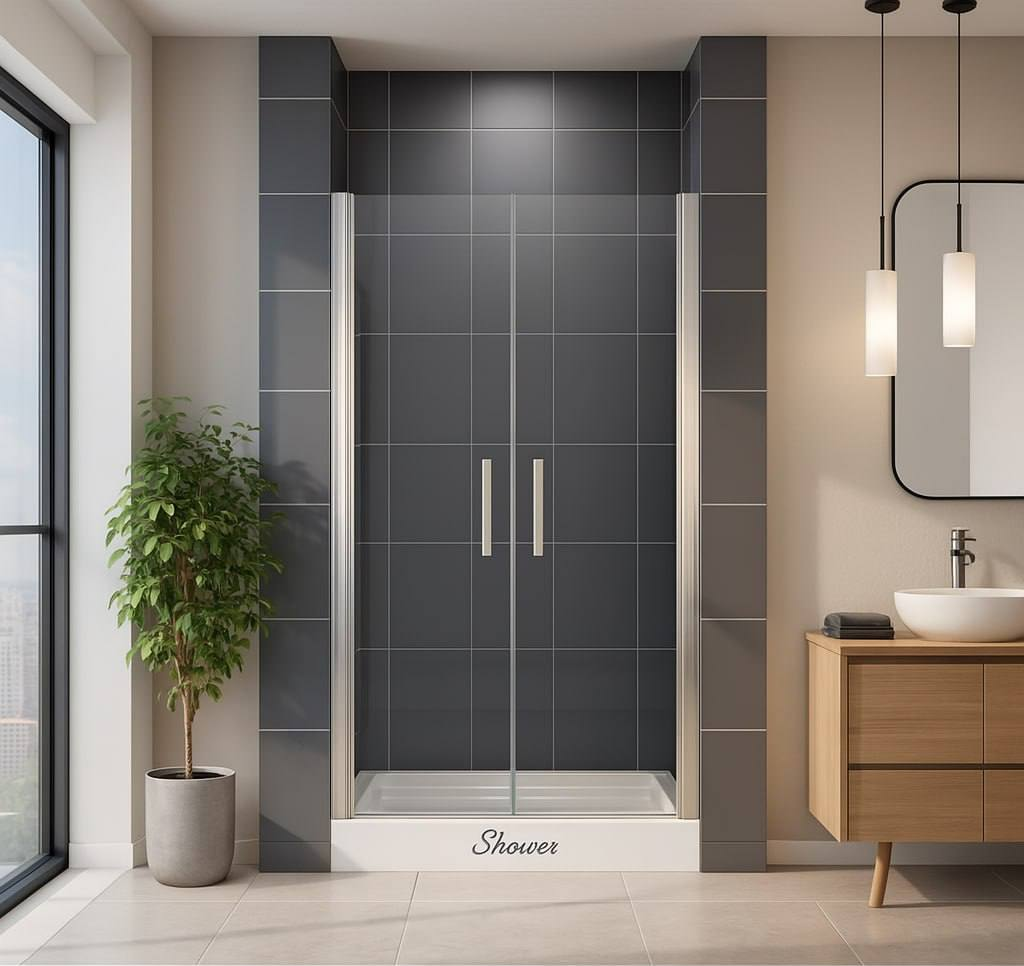 ᐉ Душові двері Shower RELAX RLX-025 розпашні скло матове 190х90 см Хром ...