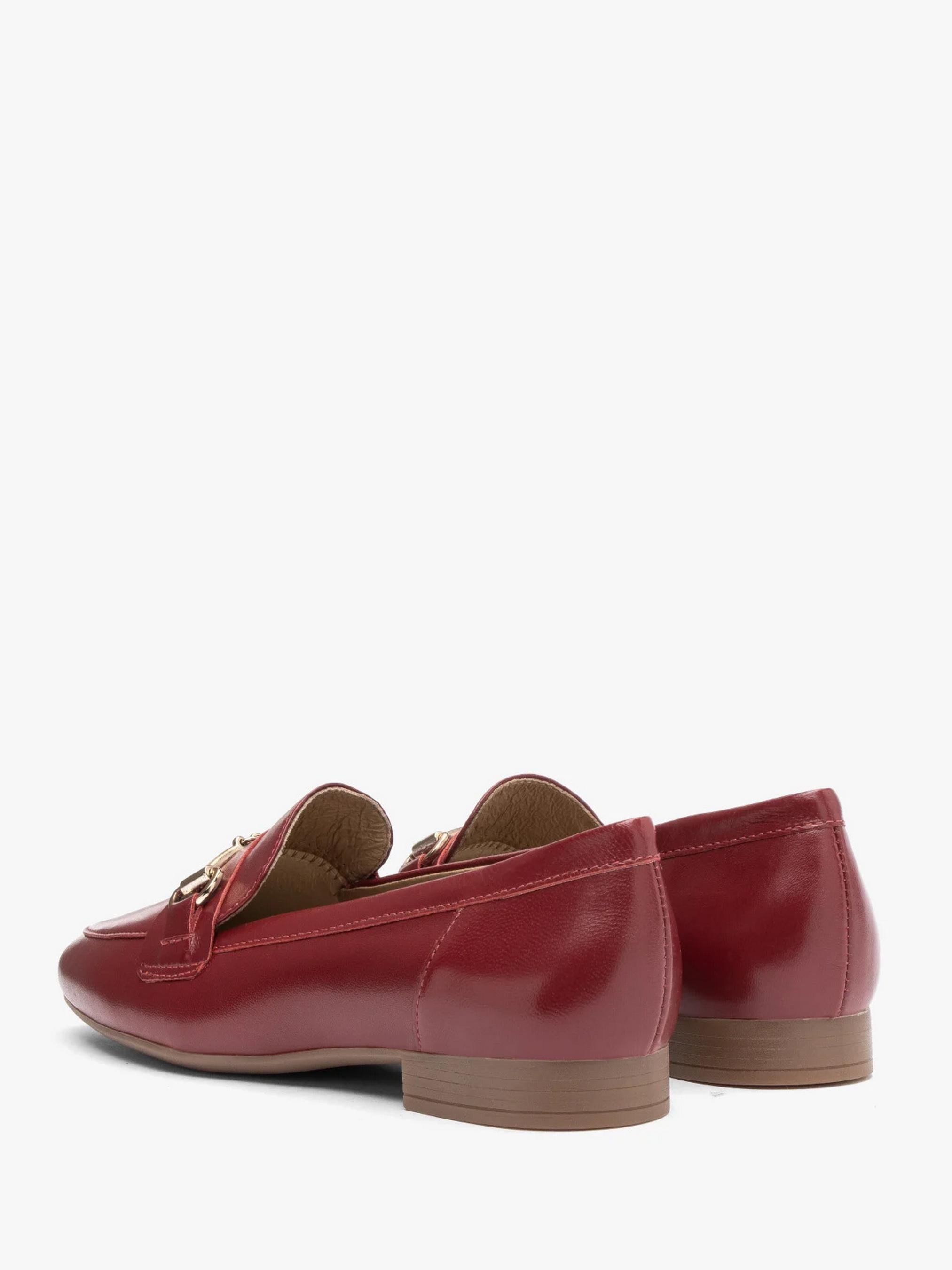 ᐉ Туфли лоферы кожаные женские RYLKO с пряжкой р. 36,5 Бургунди (2VR67 ...