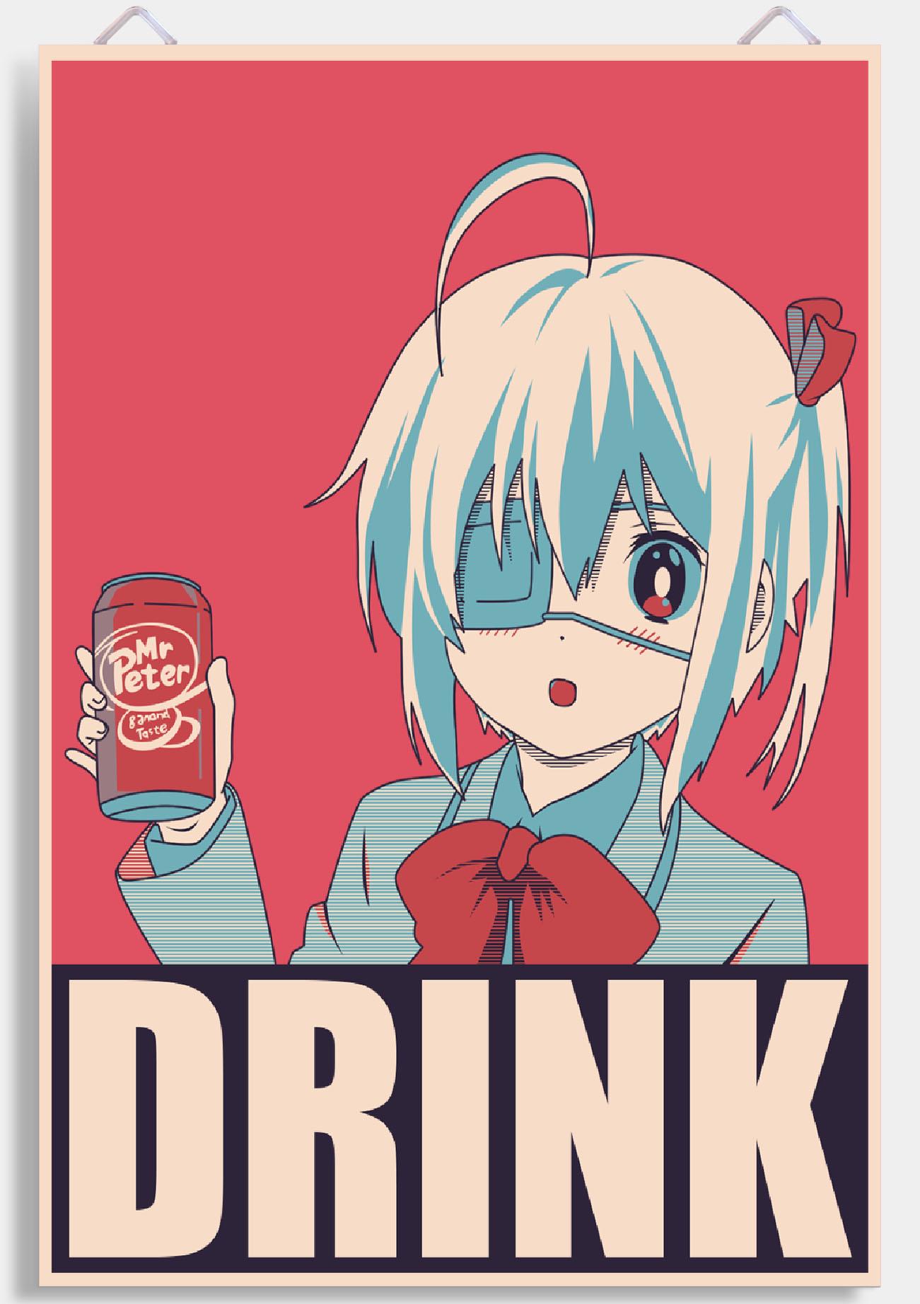 ᐉ Поп-Арт Аниме постер Let's Play Рикка Таканаси/Rikka Takanashi Чудачества любви не помеха ...