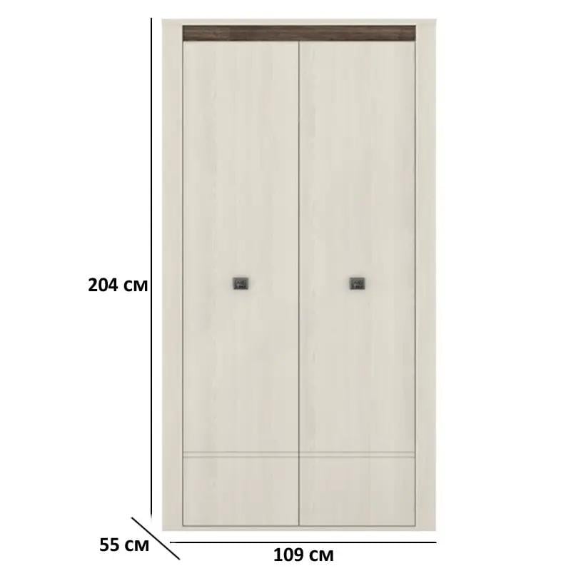 ᐉ Шафа дводверна Gerbor Holding Селена SZF2D Ясен сніжний/Дуб ансберг • Краща ціна в Києві ...