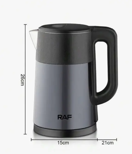 ᐉ Чайник электрический RAF R.7956 дисковый из нержавеющей стали 1800 Вт 2,5 л Серый • Купить в ...