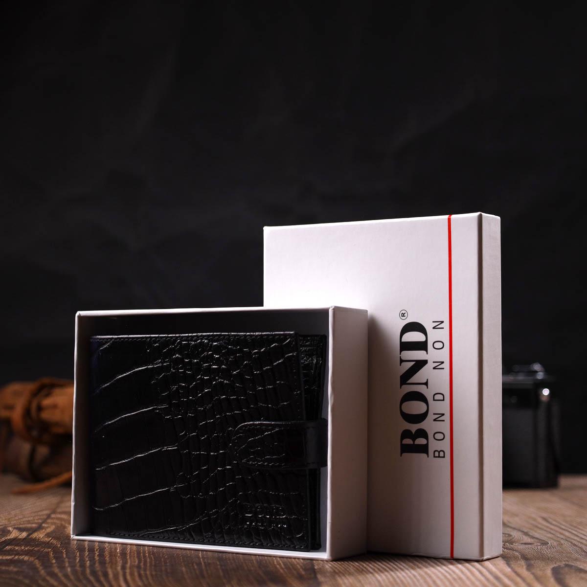 ᐉ Бумажник мужской Bond-Wallet 21995 из натуральной фактурной кожи с ...